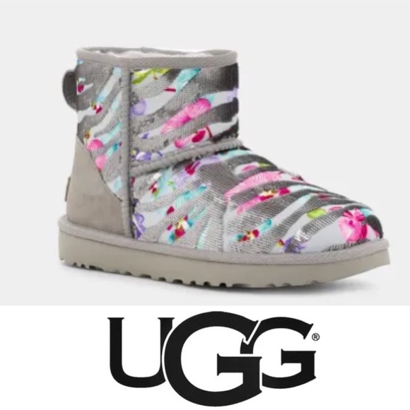 UGG | Shoes | Ugg Classic Tiger Flower Sequins Bootsnew | Poshmark